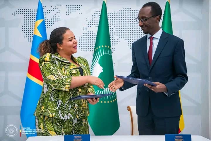Diplomatie RDC–Éthiopie : Thérèse KAYIKWAMBA WAGNER signe un accord ...